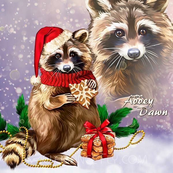 Christmas Raccoon – Elegancefly